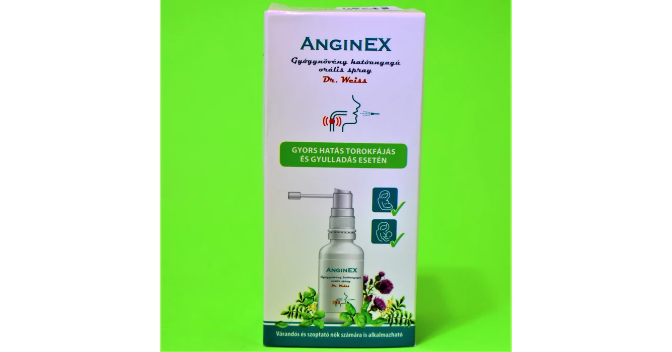 Anginex Gyógynövény Hatóanyagú Száj Spray 30ml - Köhögéscsillapítók ...