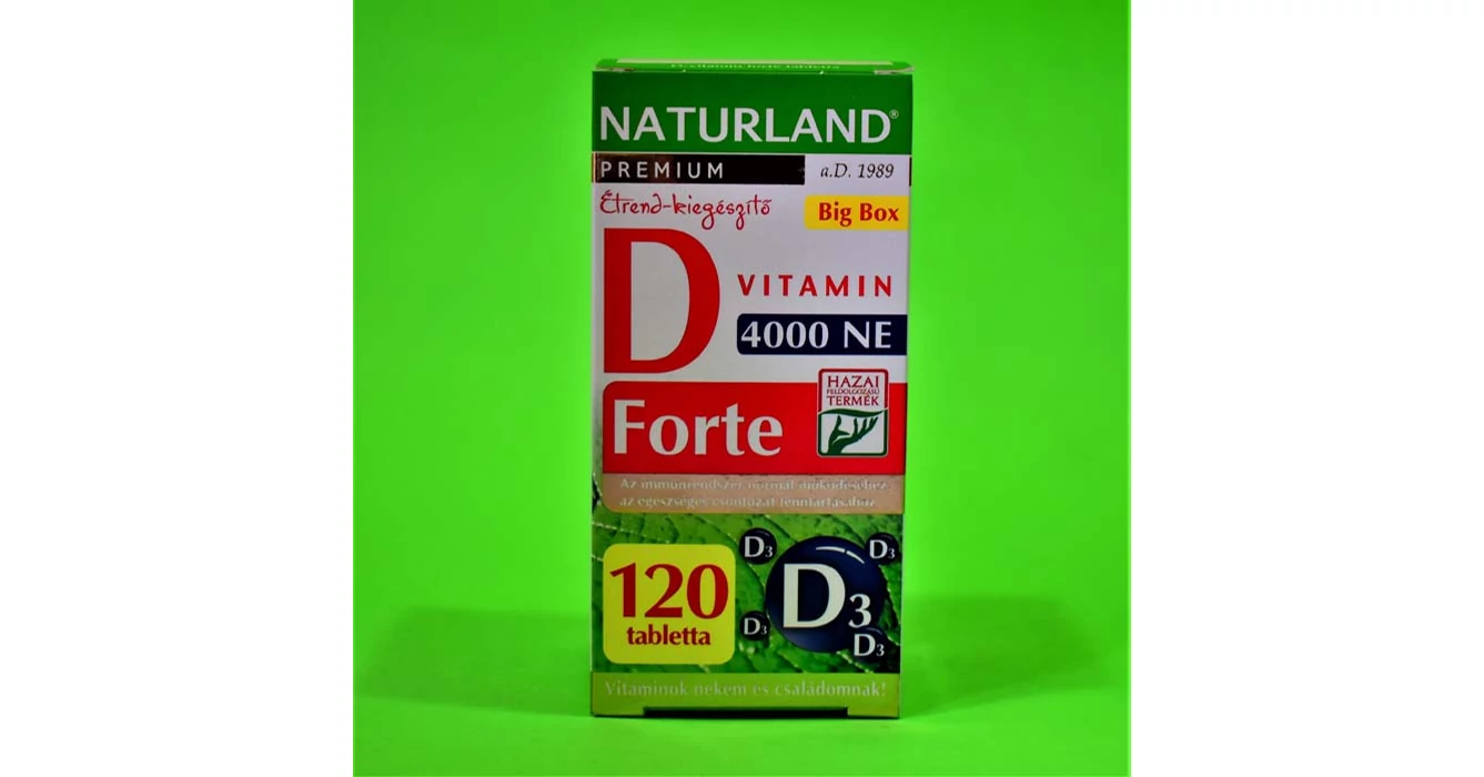 Naturland Prémium D-vitamin forte 4000NE tabletta 120db